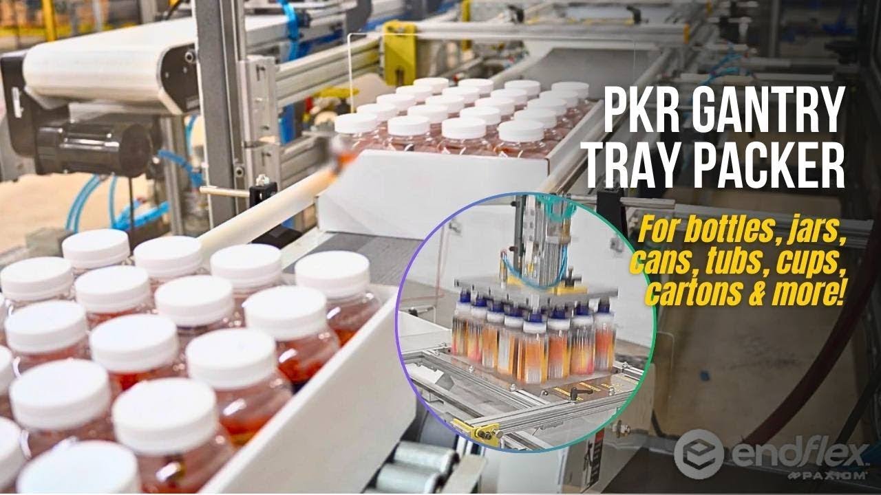 PKR Gantry for Pick & Placing Gummy bottles into Retail Display Trays